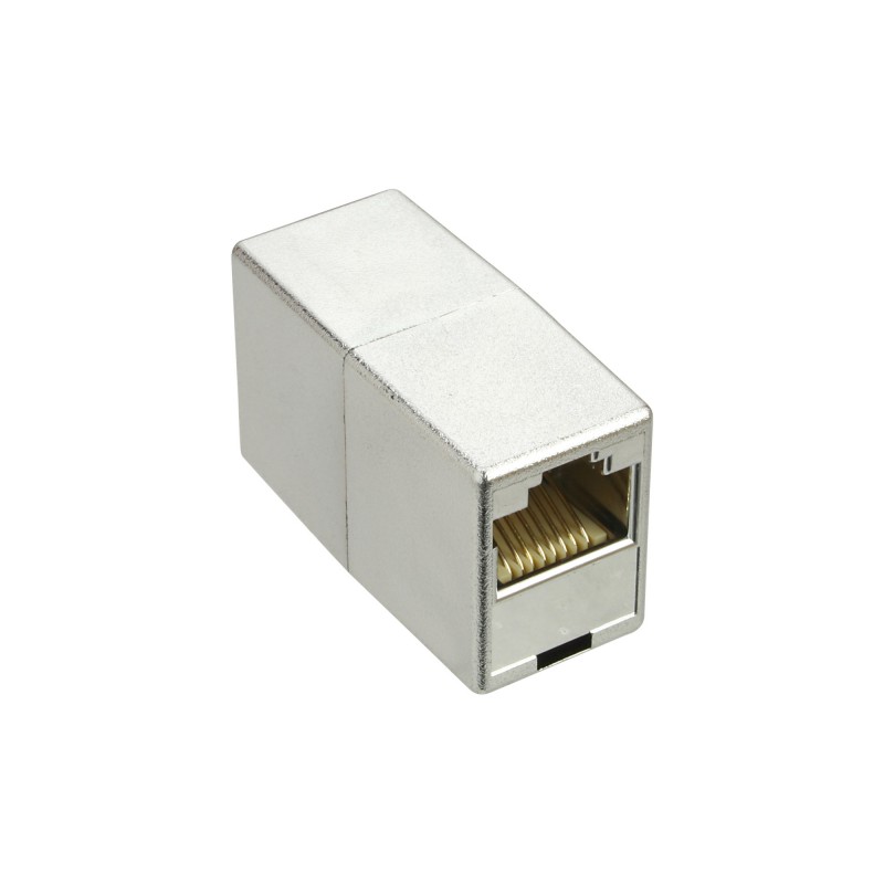 Patchkabelkupplung 2x RJ45 Buchse, metallisiert geschirmt