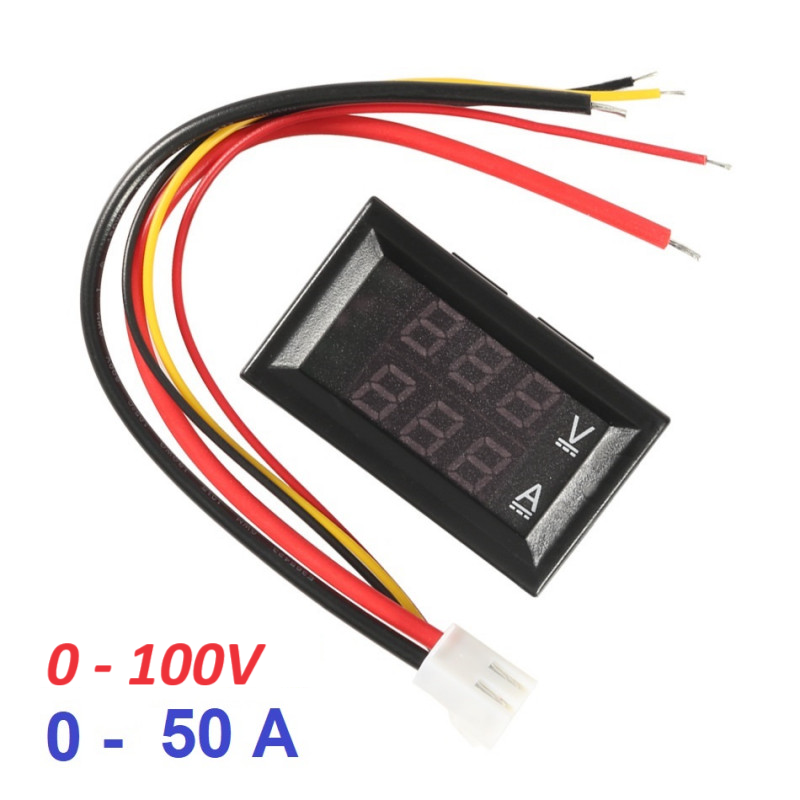 Digital Voltmeter Amperemeter 0-100V mit 50A Shunt
